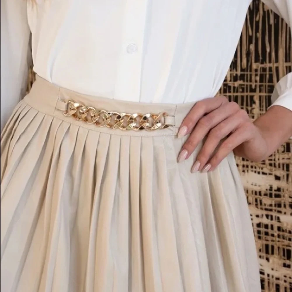 Venti6 | Skirts | Nwt Venty6 Pu Skirt With Chain Sizes | Poshmark